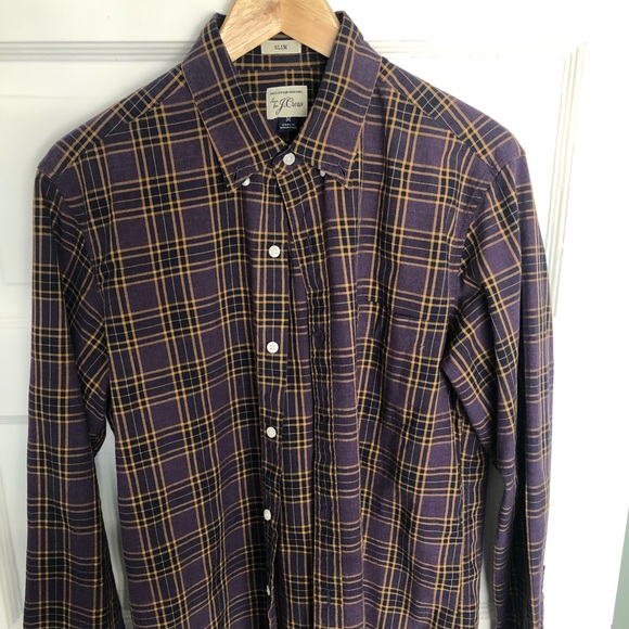 J. Crew | Shirts | J Crew Mens Medium Slim Fit Plaid Button Down | Poshmark